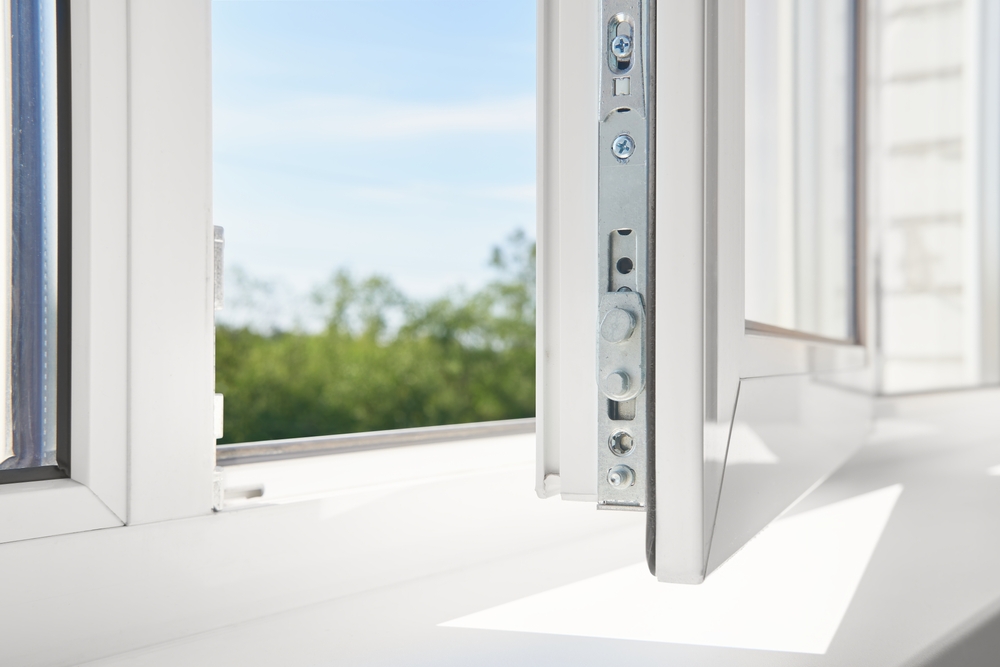 Pvc,Window,Frame,Open,Closeup,View.,Bottom,Window,Frame,Detail ...